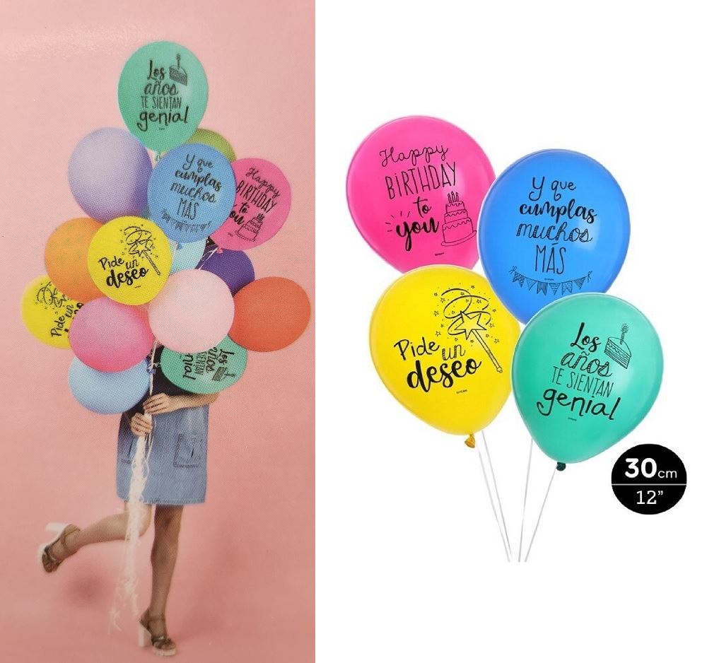 Globos Cumpleaños Molones (8 uds.) ️ por sólo 1.60 €. Envío gratis en ...