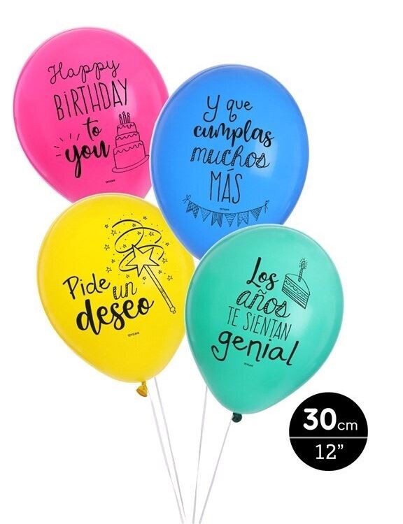 Globos Cumpleaños Molones (8 uds.) ️ por sólo 1.60 €. Envío gratis en ...
